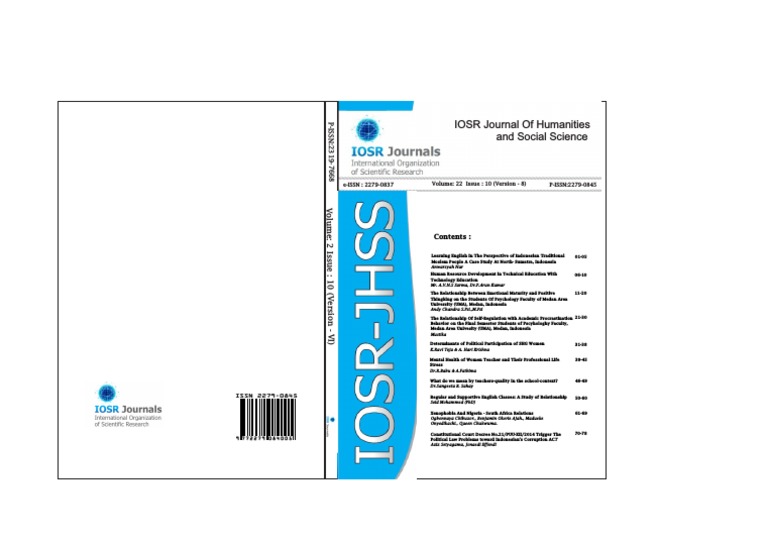 Iosr JHSS | PDF | Psychology | Behavioural Sciences