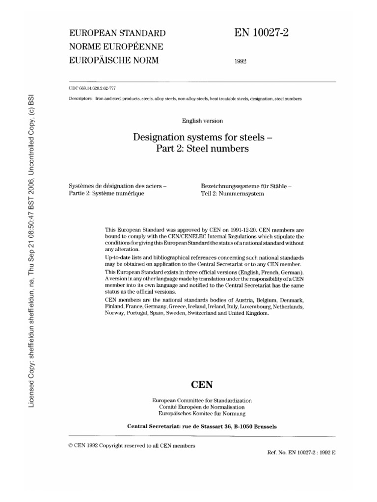 En 10027-2 | PDF