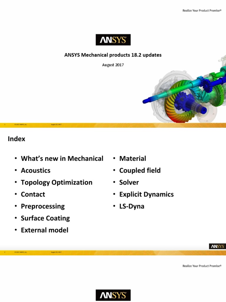 ANSYS 18.2 Mechanical Products Update | PDF | Acoustics | Scattering