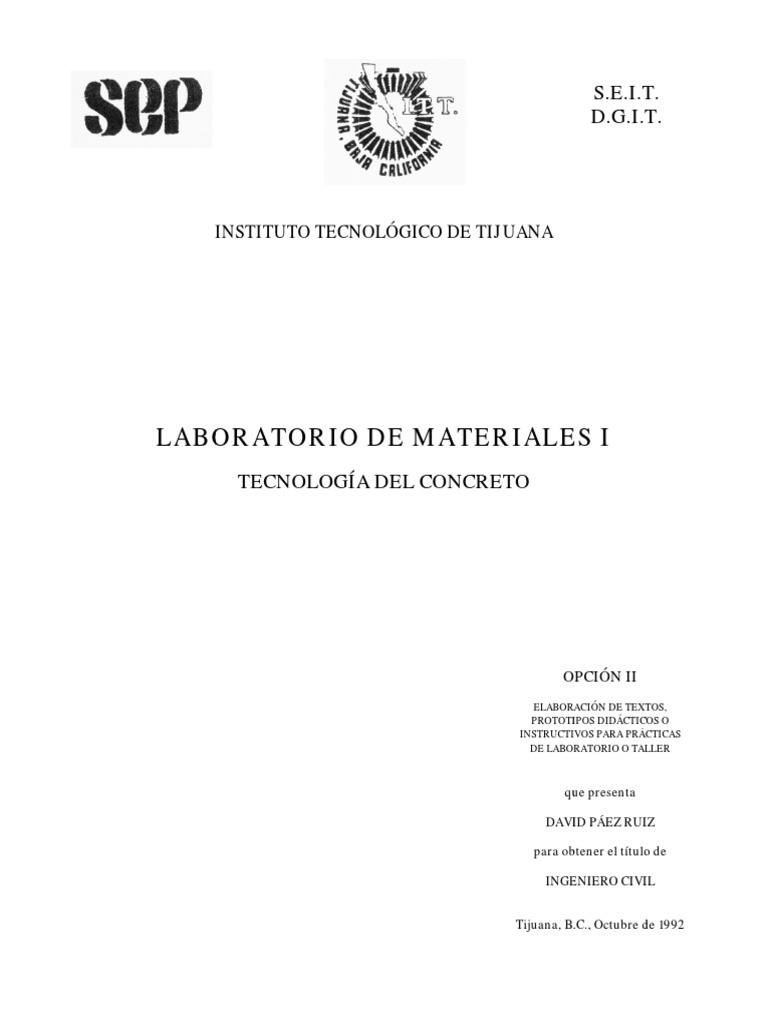 Tecnologia Del Concreto | PDF | Cemento | Hormigón