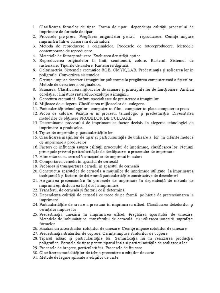Clasificarea Formelor de Tipar | PDF
