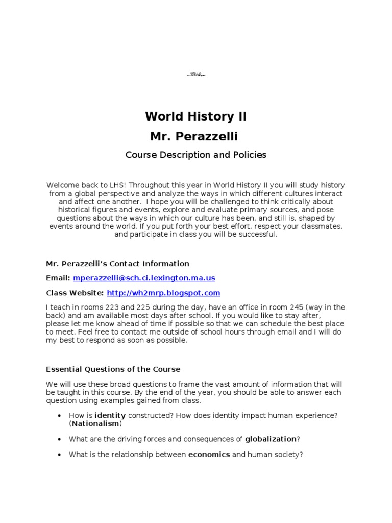 Course Expectations | PDF | Homework | Learning