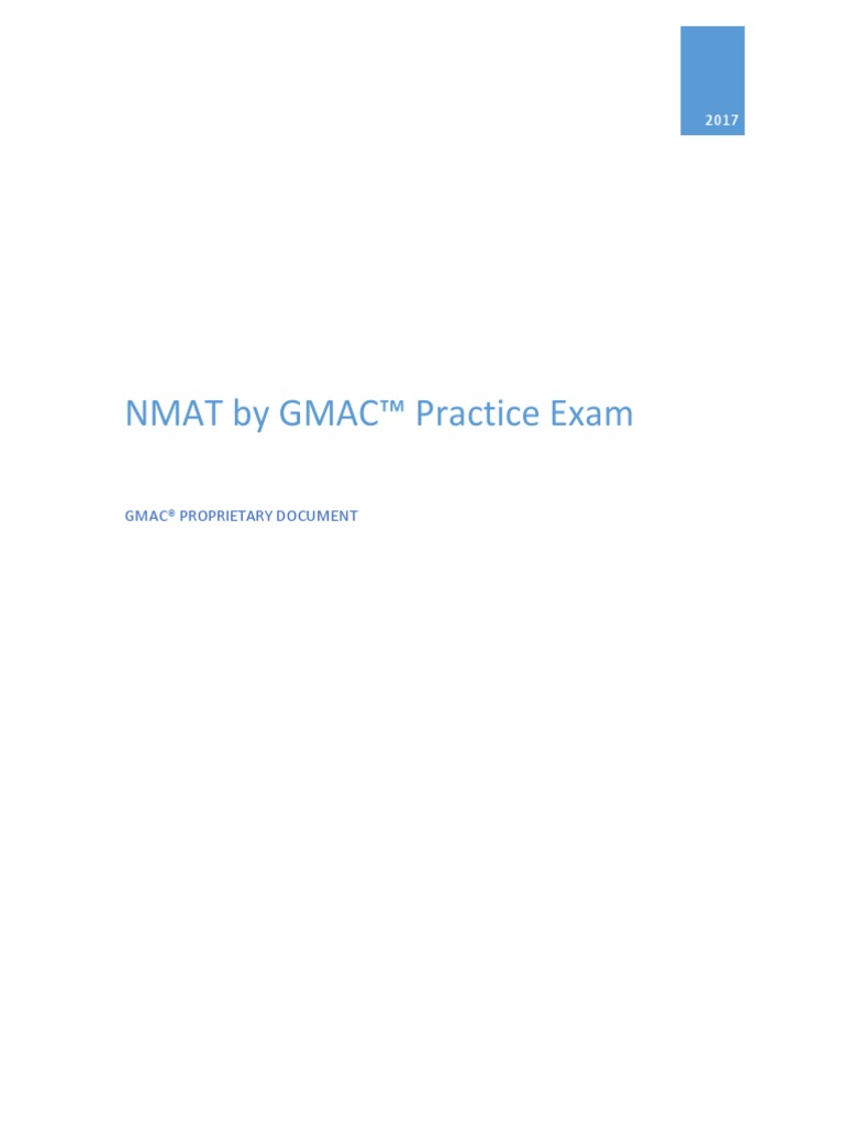 Nmat by Gmac™ Practice Exam | PDF | Charles Dickens | David Copperfield