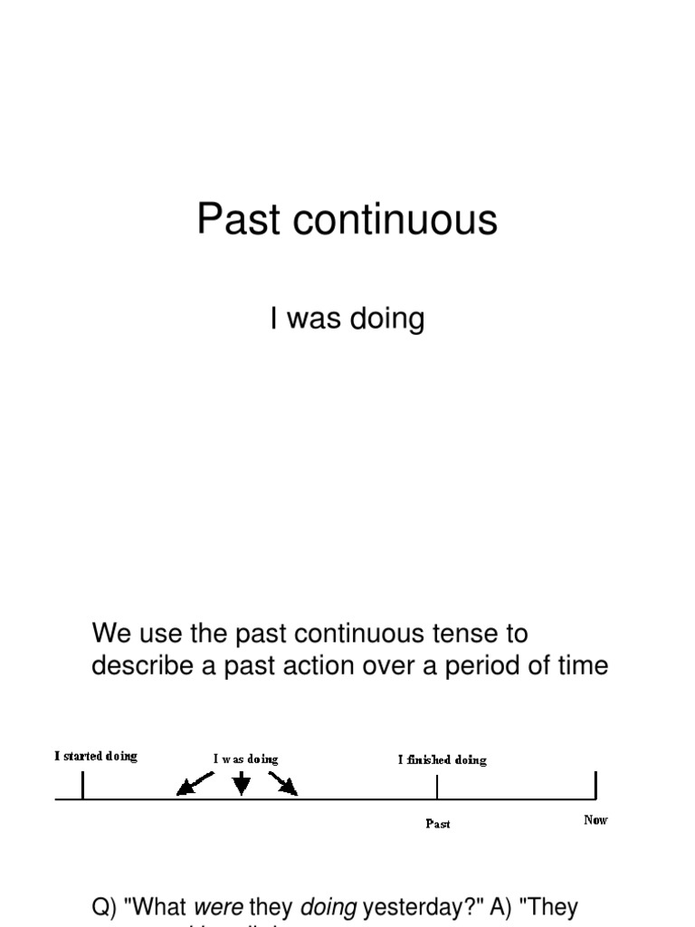 Past Continuous: I Was Doing | PDF