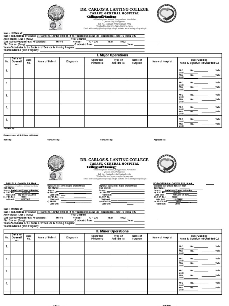 PRC Form DCLanting College of NURSING 2010 | PDF | Academic Degree ...