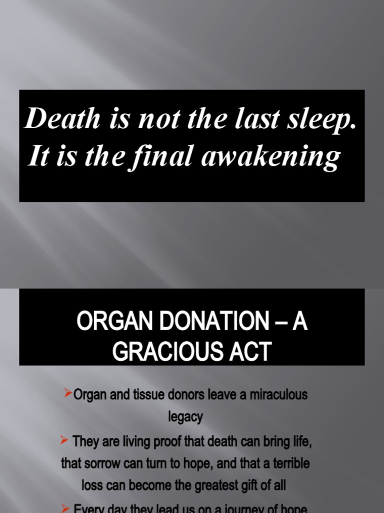 Organ Donation - A Gracious Act | PDF | Organ Donation | Organ (Anatomy)