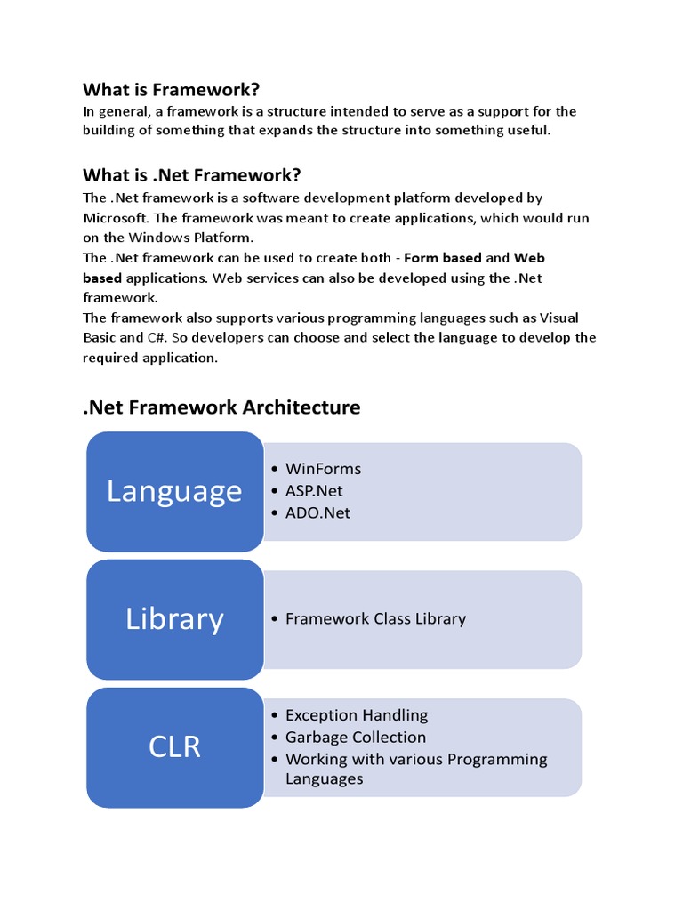 Language: What Is Framework? | PDF | Software Framework | Application ...