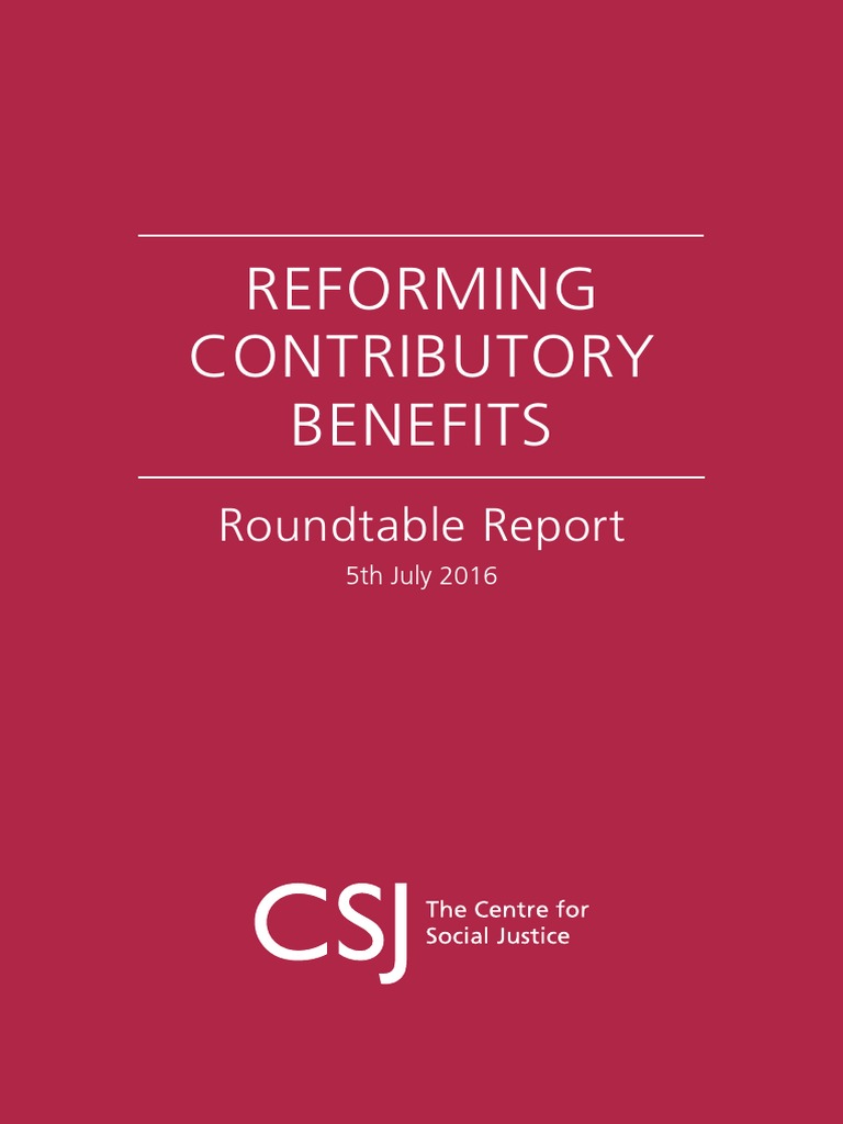 Contributory Benefits | PDF | Welfare | Insurance