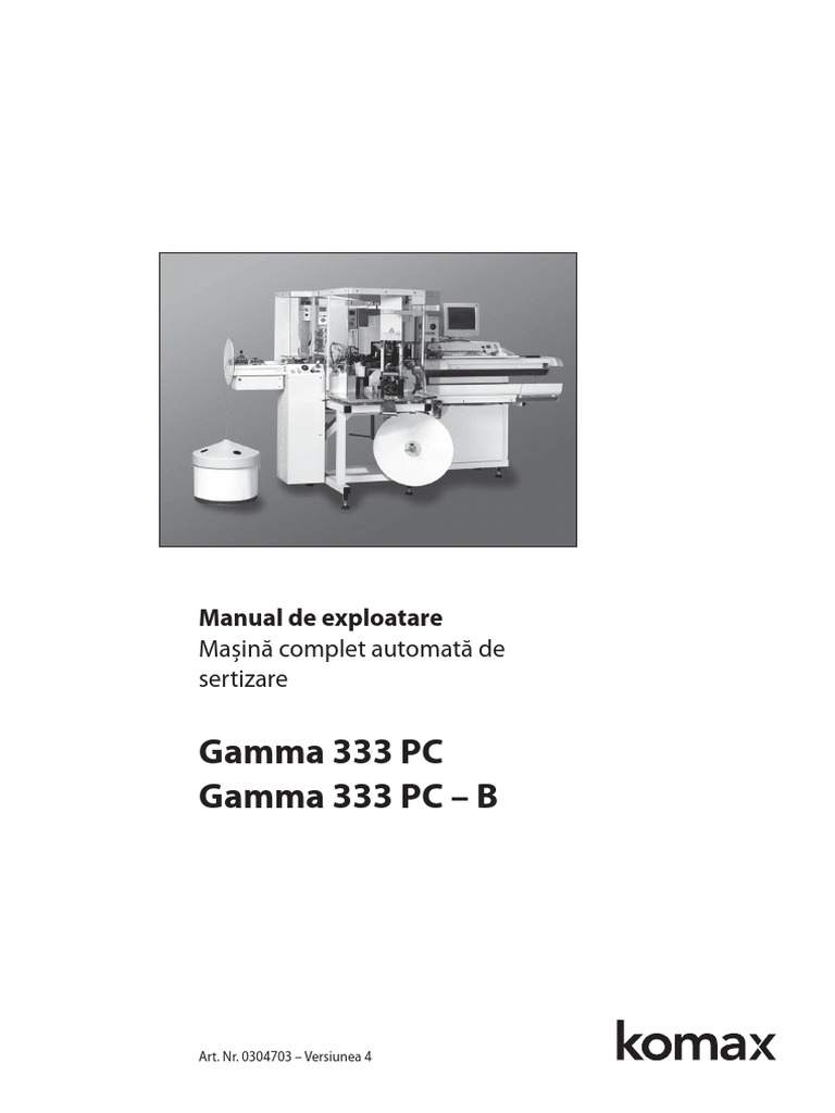 KOMAX 0304703 - 4 - BA - Gamma - 333 - PC - PCB - RO | PDF