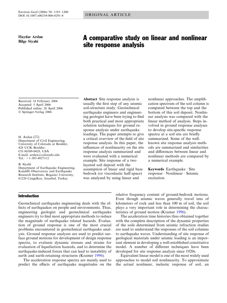 Site Response Analysis Download Free Pdf Elasticity Physics Waves
