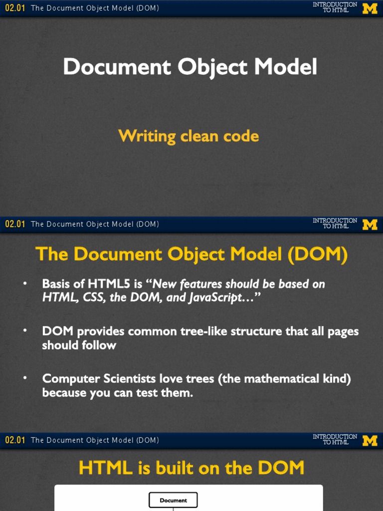 Document Object Model!: Writing Clean Code! | PDF | Document Object ...