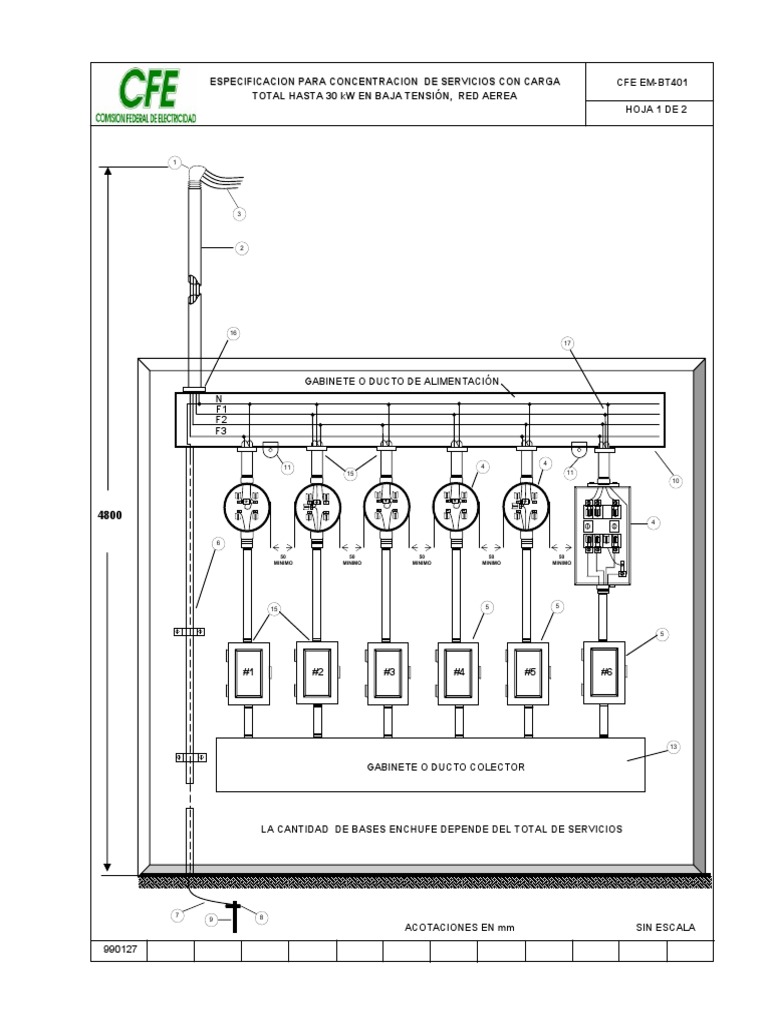 CFE-EM-BT401 Concentracion de Medicion 30kw .pdf | Enchufes y tomas de corriente de CA ...