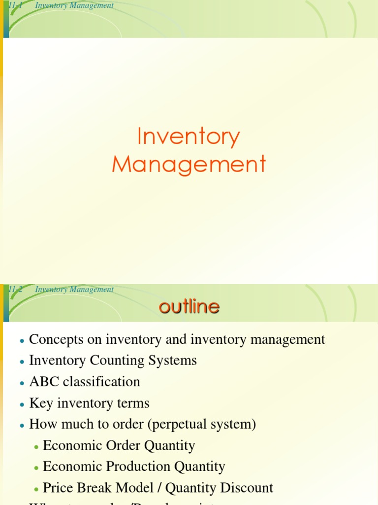 OSCM Ch7 Inventory Management | Download Free PDF | Inventory | Standard Deviation