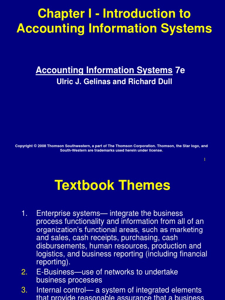 Chapter I - Introduction To Accounting Information Systems | PDF ...