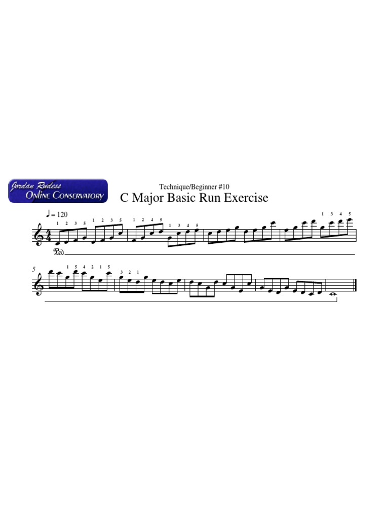 C Major Scale Exercise for Bass | PDF