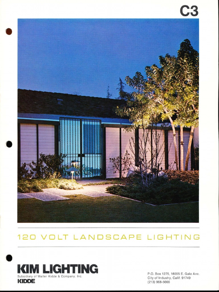 Kim Lighting 120 Volt Landscape Lighting Products Catalog 1977 | PDF ...