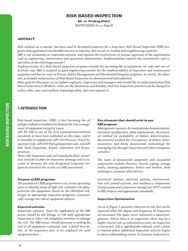 2 Risk Based Inspection | PDF | Risk | Safety