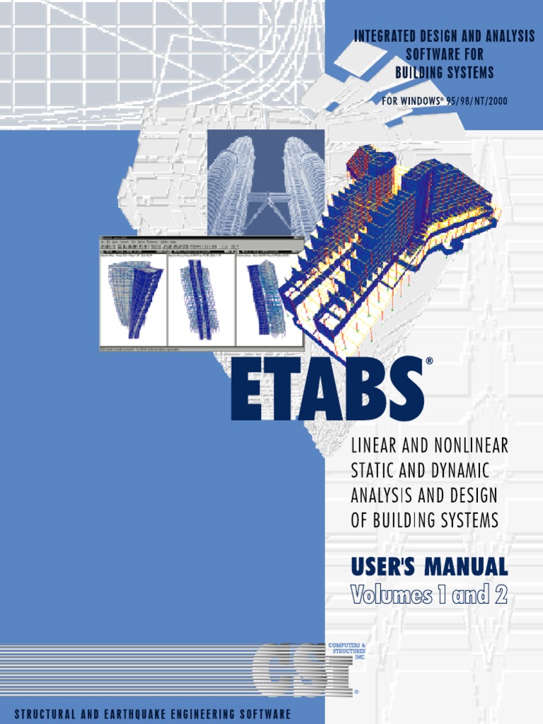 ETABS User's Manual | PDF | Menu (Computing) | Graphical User Interfaces