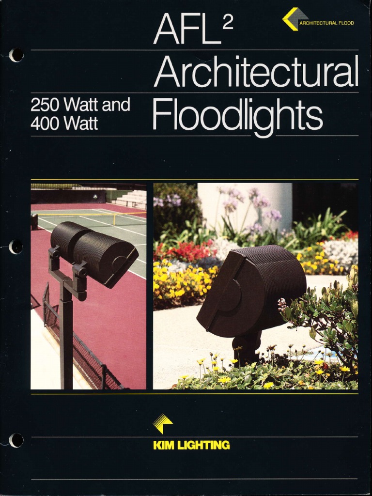 Kim Lighting AFL2 Series Architectural Floodlights Brochure 1993 | PDF ...