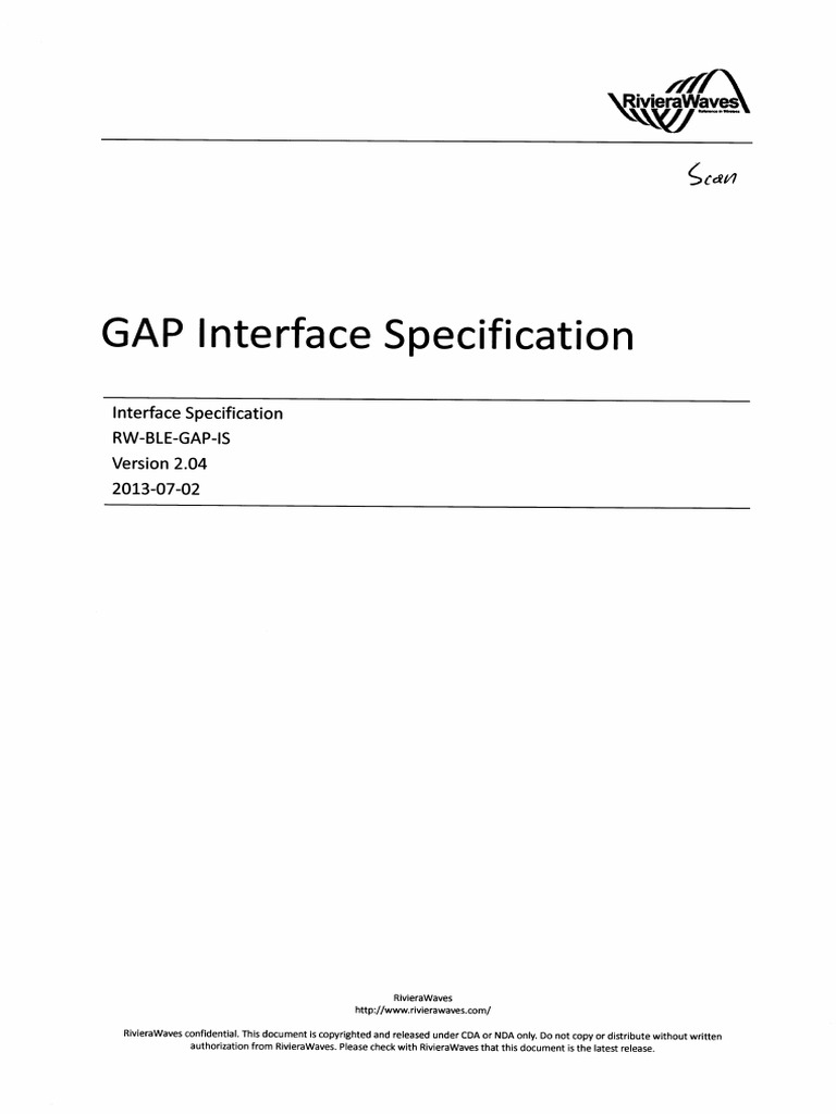 GAP Interface Specification - 600dpi | PDF
