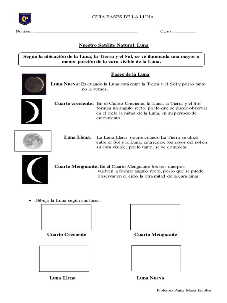 Guía de Fases de la Luna para Niños | PDF
