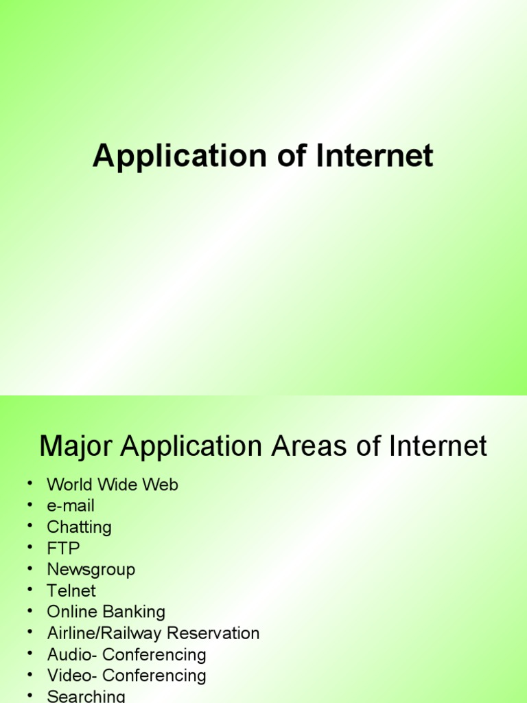 Applications Internet | PDF | World Wide Web | Internet & Web