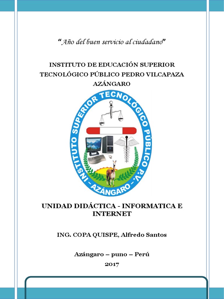 Caratula Informatuca e Internet | PDF | Educación más alta | Desarrollo ...