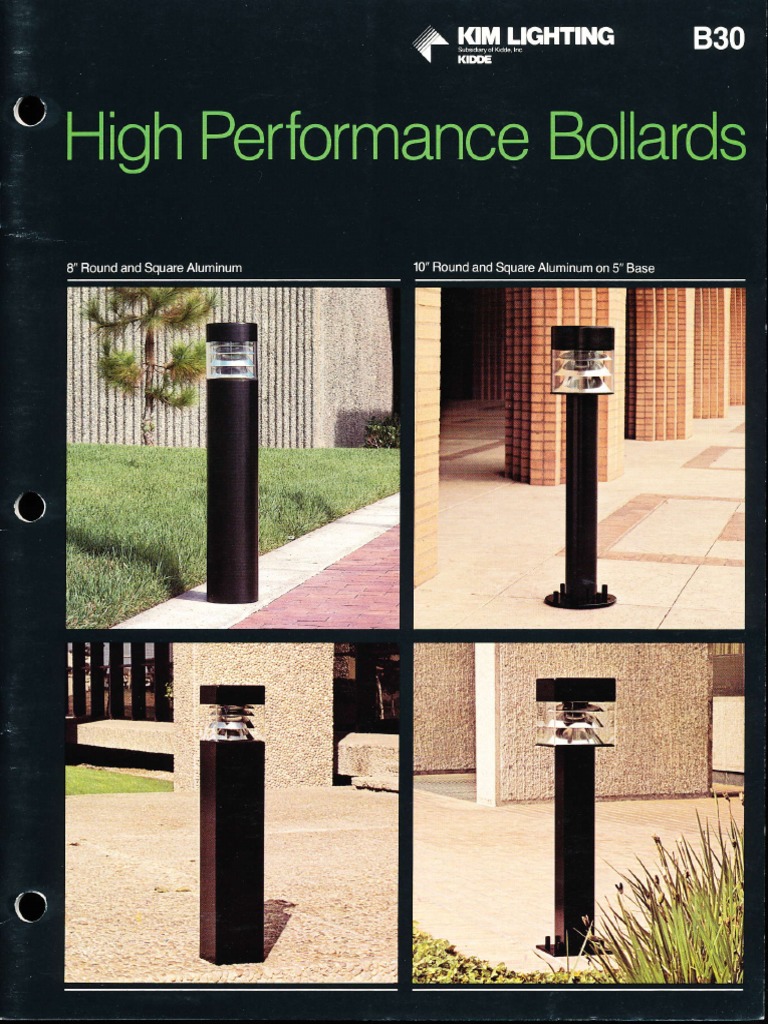 Kim Lighting B30 Series Bollard Brochure 1985 | PDF | Building ...