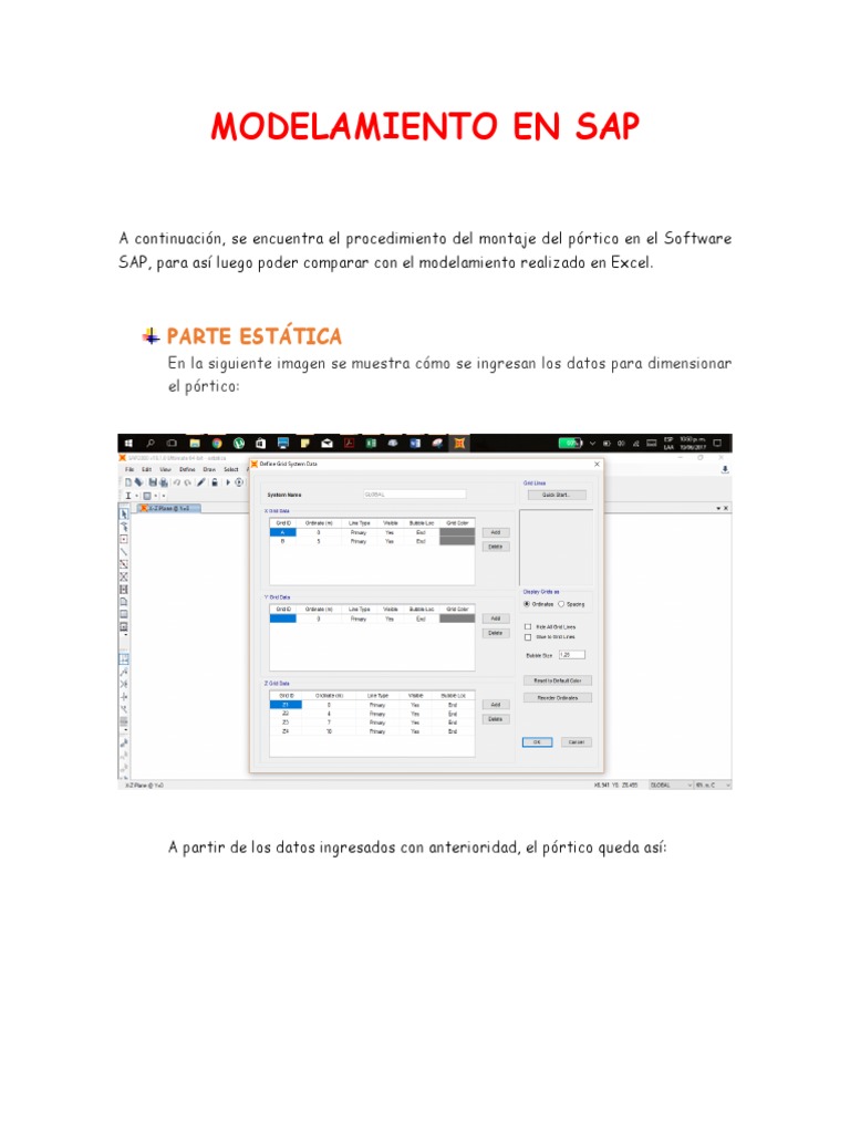 Modelamiento en Sap Paso A Paso | PDF | Enseñanza de matemática ...