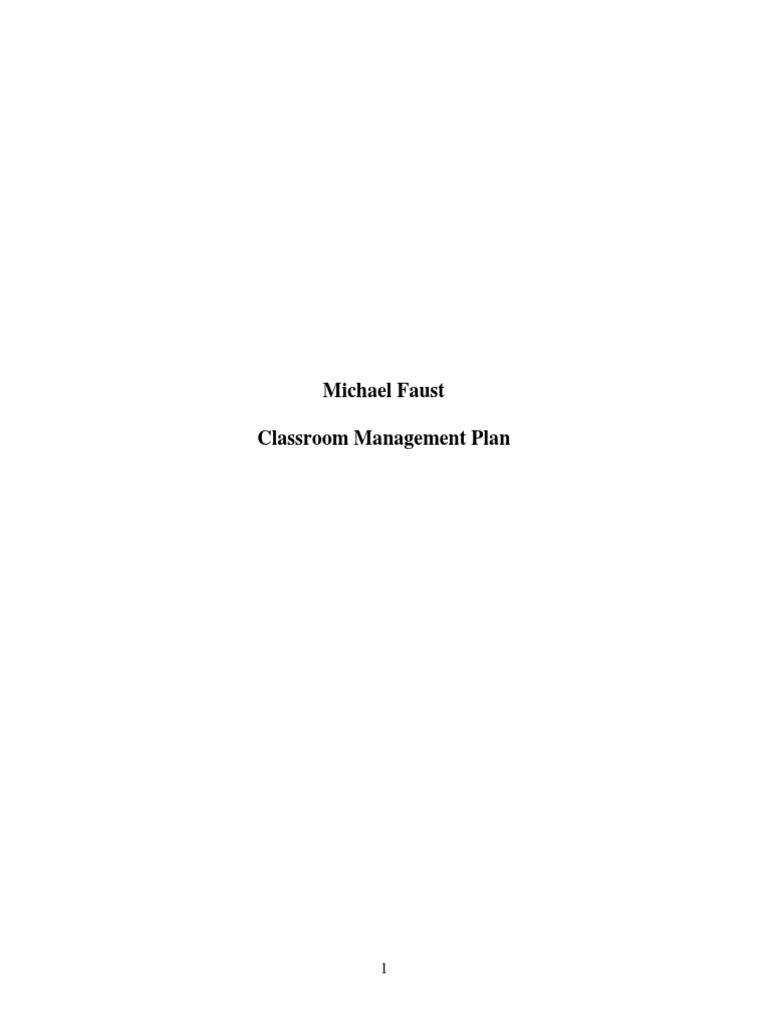 Classroom Management Plan for Social Studies | PDF | Motivation ...