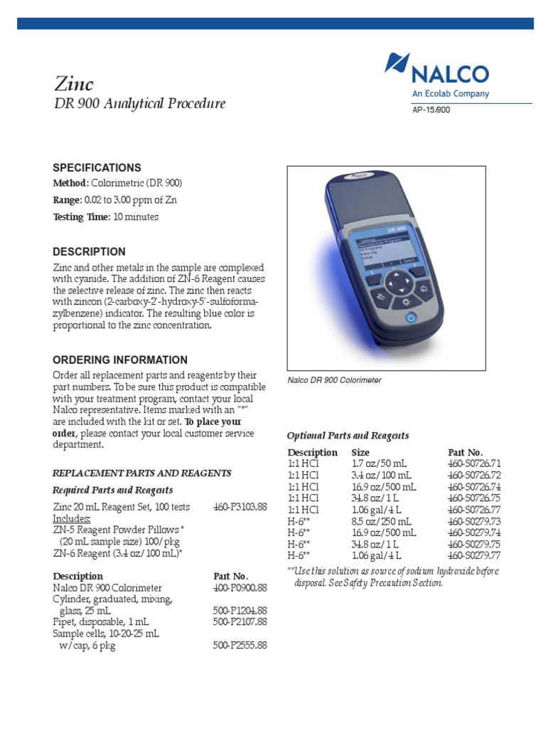 AP 015 900.zinc | PDF | Ph | Zinc