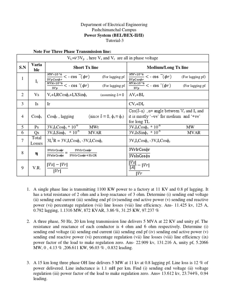 Power System T3BEL BEX | PDF | Electric Power Transmission | Physical ...