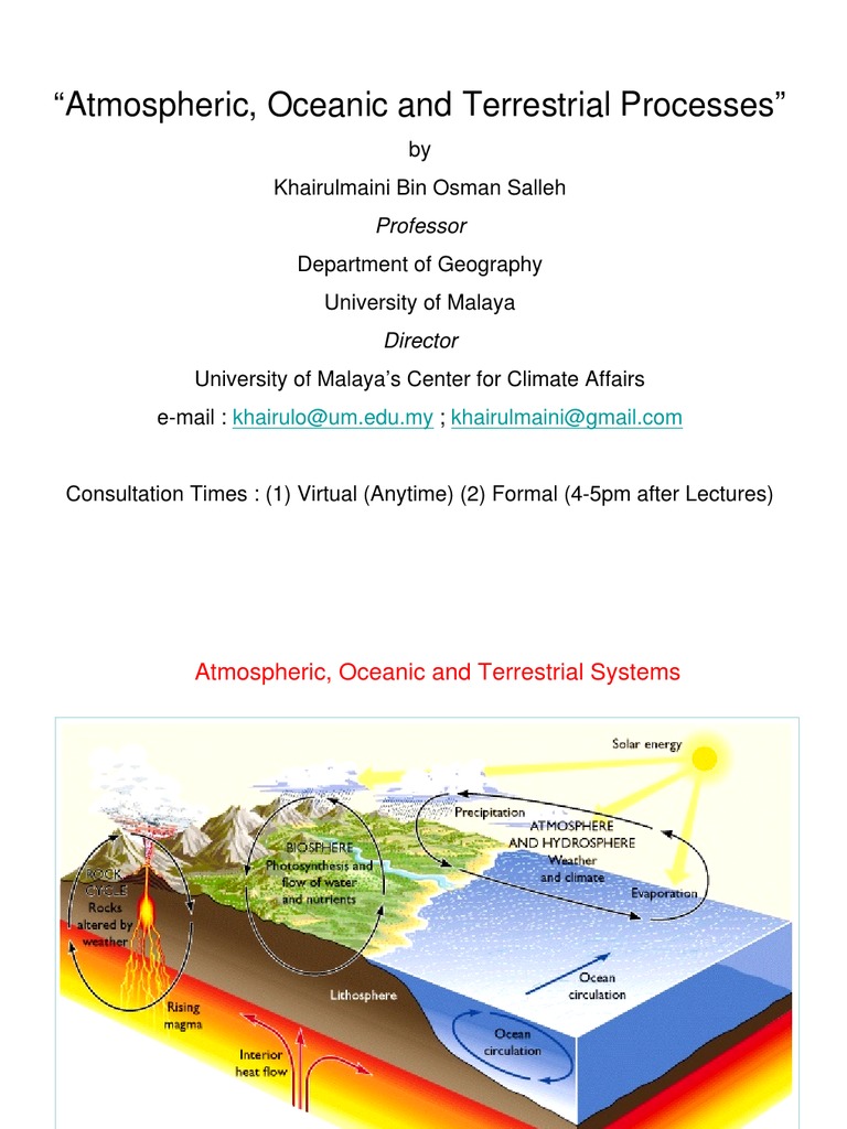 Atmospheric, Oceanic and Terrestrial Processes (Lec3) | PDF | Monsoon ...