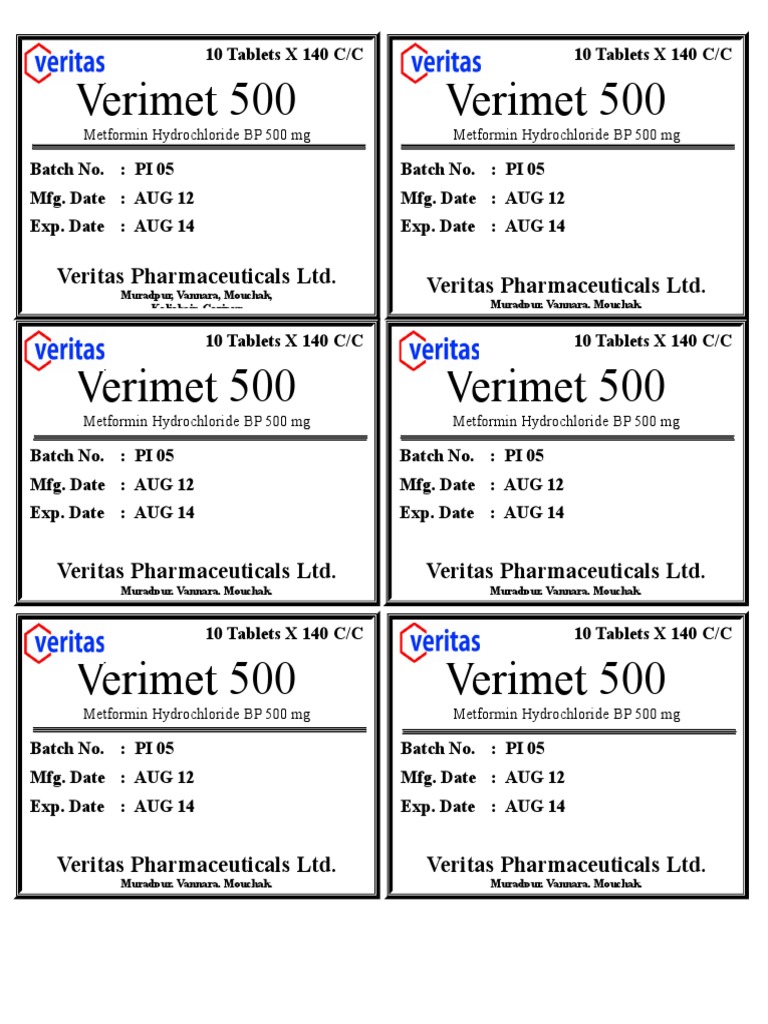 Verimet 500 Tablet CC | PDF