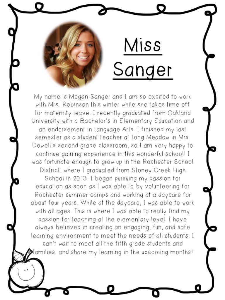 Megan Sanger Intro Letter | PDF