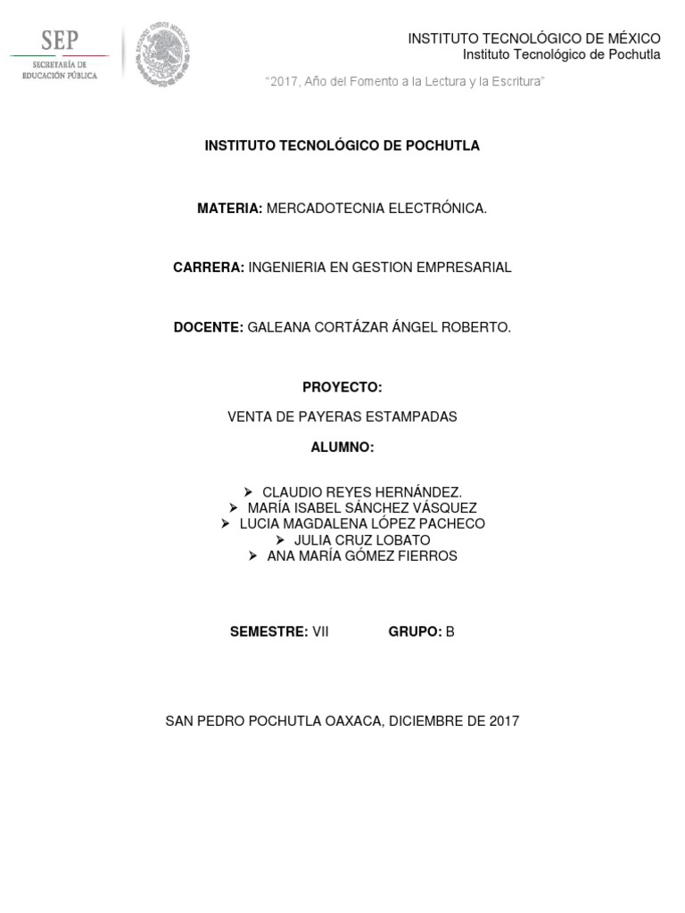 Proyecto Playeras Estampadas | PDF | Marketing | Producto (Negocio)