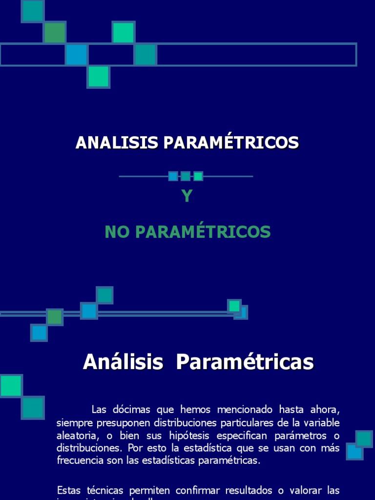 analisis-parametricos-y-no-parametricos.ppt | Análisis de variación ...