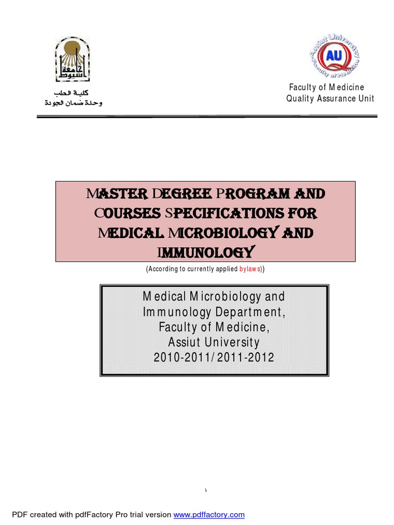 Medical Microbiology Master's Program Guide | PDF | Clinical Trial ...