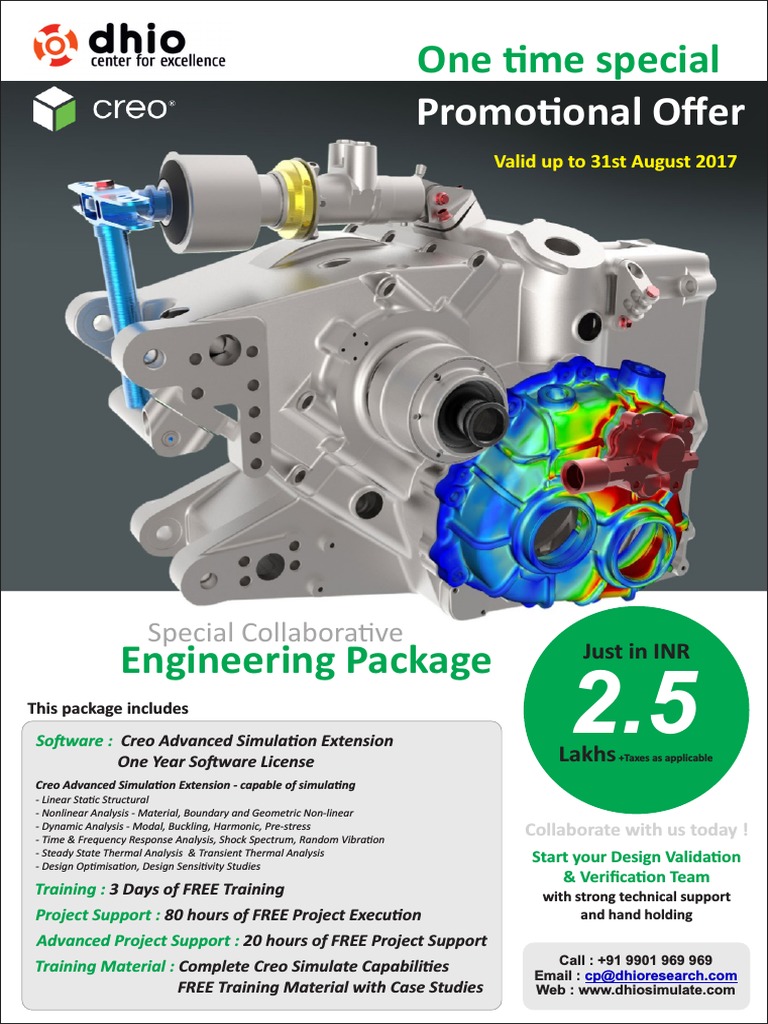Special Collaborative Engineering Package: One Year Creo Advanced ...
