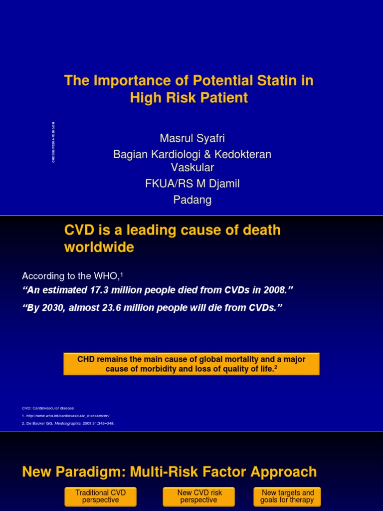 The Importance of Potential Statin in High Risk Patient | PDF | Statin ...