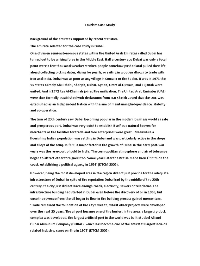 Updated Tourism Case Study | PDF | Dubai | Sustainability