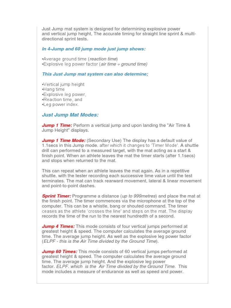 In 4-Jump and 60 Jump Mode Just Jump Shows | PDF