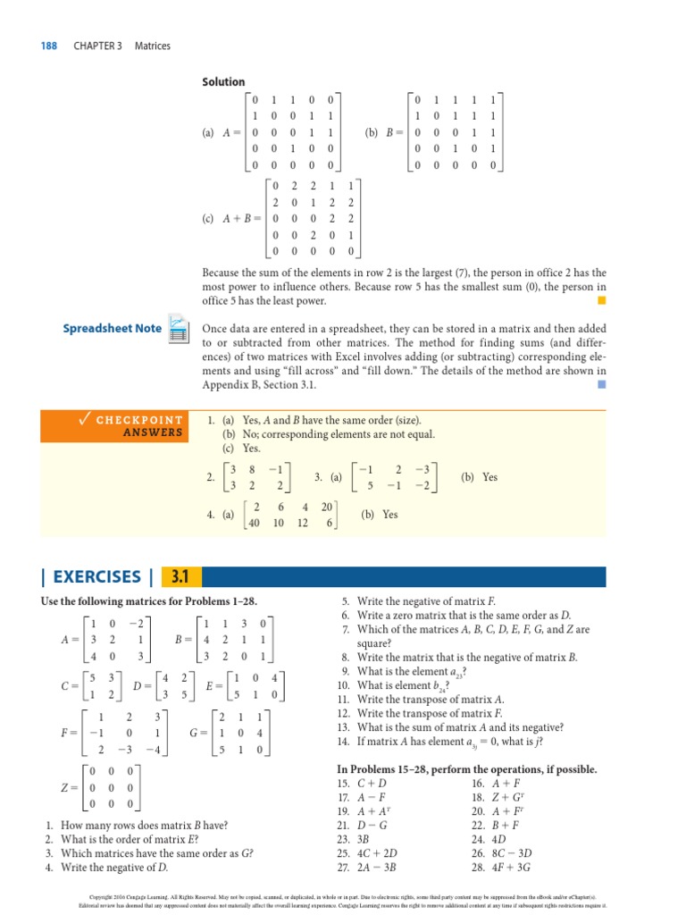 Exercises - : Solution | PDF | Matrix (Mathematics) | Life Expectancy