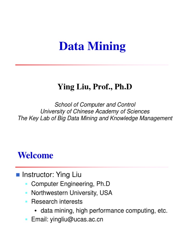 Data Mining Course Syllabus | PDF | Data Mining | Data Warehouse