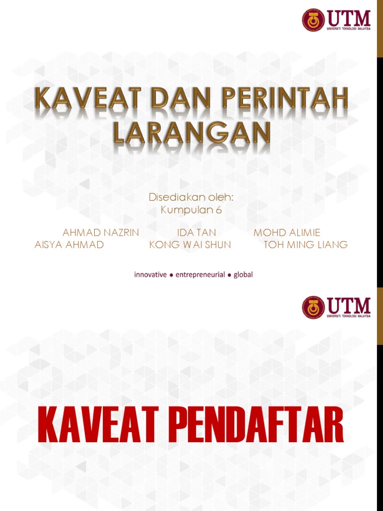 Kaveat Dan Perintah Larangan | PDF