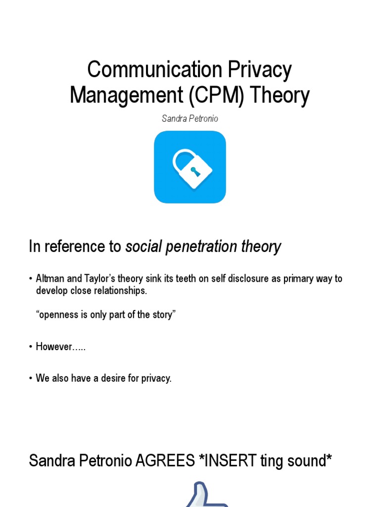 Communication Privacy Management CPM Theory | Privacy | Social Institutions