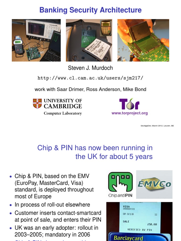 Banking Security Architecture | PDF | Emv | Personal Identification Number