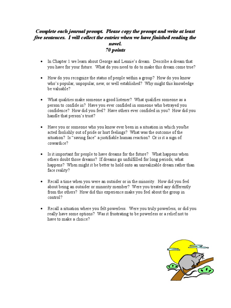 Men's Journal Prompts for Reflection | PDF