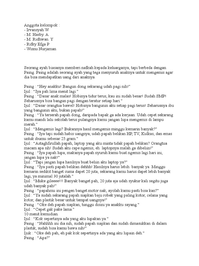 Dialog Paing - Kelompok | PDF