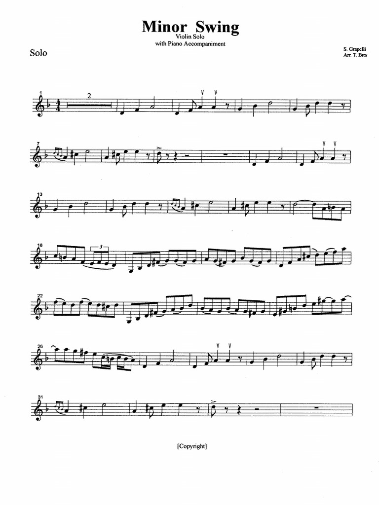 Minor Swing Violin PDF | PDF